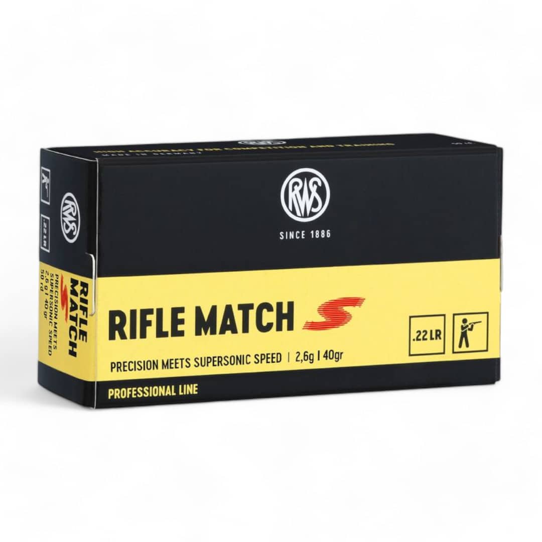 RWS, .22lr, RIFLE MATCH S, 2,6g/40gr, 50 Stk. - Waffenshop